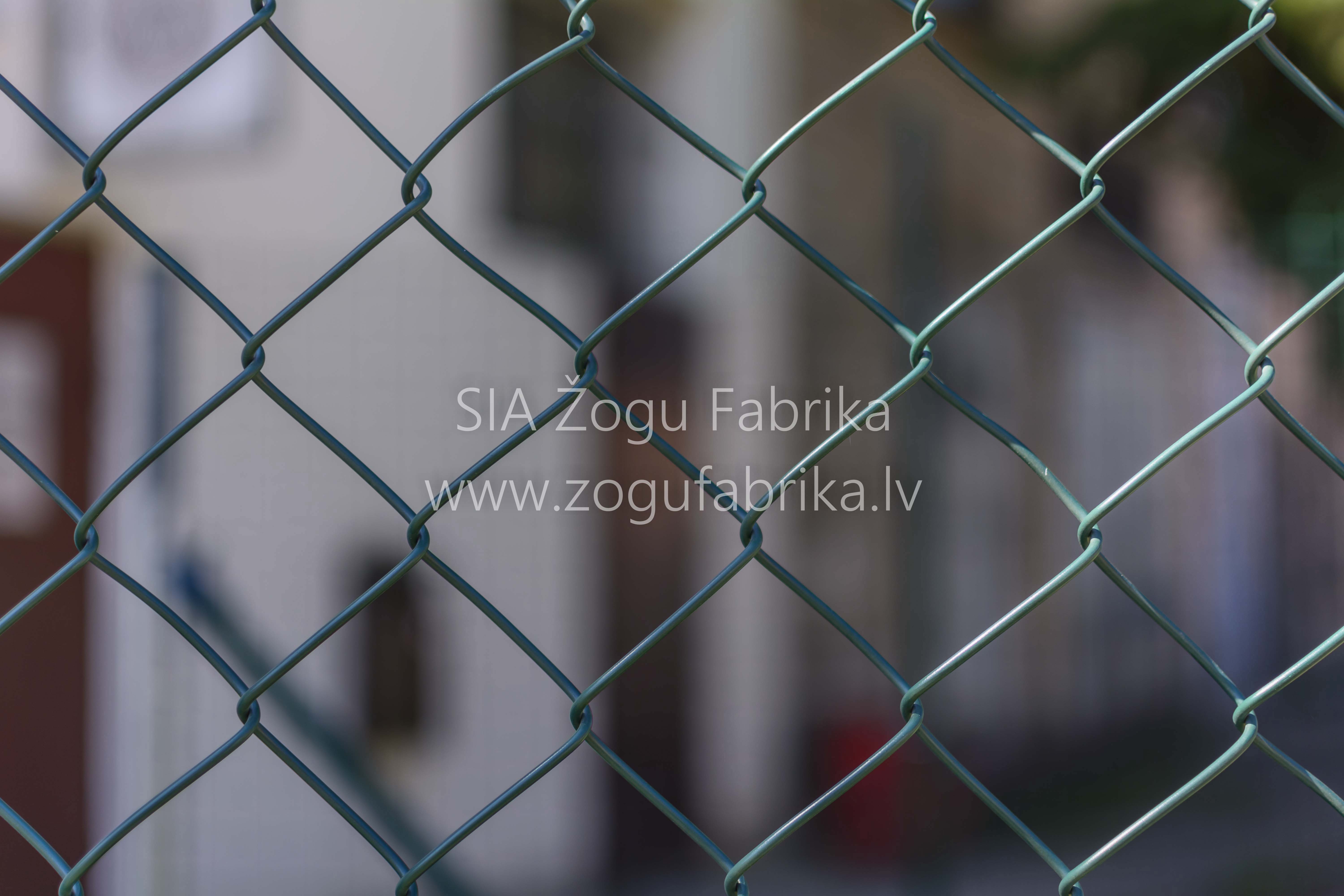 Pastiprinātās izturības pītais žogs 150/50/4,1 ZN +PVC ZAĻŠ PREMIUM ...